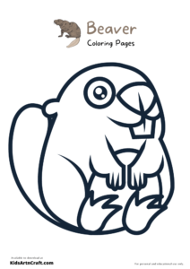 Beaver Coloring Pages For Kids – Free Printables - Kids Art & Craft