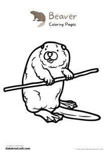 Beaver Coloring Pages For Kids – Free Printables - Kids Art & Craft