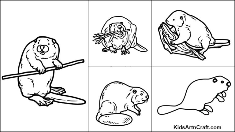 Beaver Coloring Pages For Kids – Free Printables - Kids Art & Craft