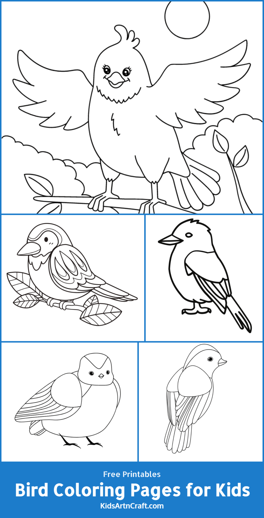 Bird Coloring Pages for Kids – Free Printables - Kids Art & Craft