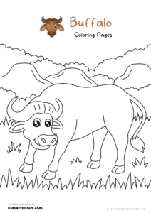 Buffalo Coloring Pages For Kids – Free Printables - Kids Art & Craft