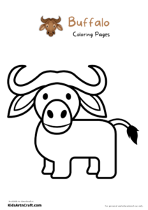 Buffalo Coloring Pages For Kids – Free Printables - Kids Art & Craft