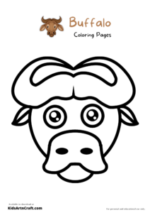 Buffalo Coloring Pages For Kids – Free Printables - Kids Art & Craft