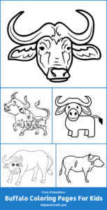 Buffalo Coloring Pages For Kids – Free Printables - Kids Art & Craft