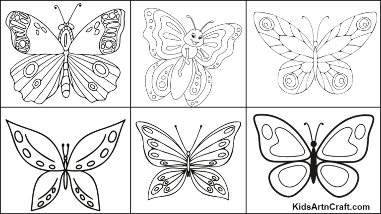Butterfly Coloring Pages for Kids – Free Printables - Kids Art & Craft