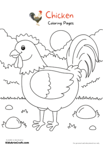 Chicken Coloring Pages for Kids – Free Printables - Kids Art & Craft