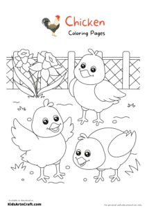 Chicken Coloring Pages for Kids – Free Printables - Kids Art & Craft