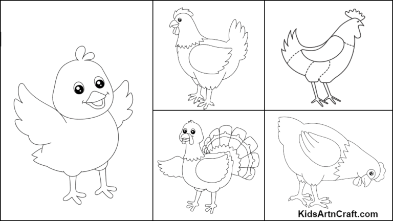 Chicken Coloring Pages for Kids – Free Printables - Kids Art & Craft