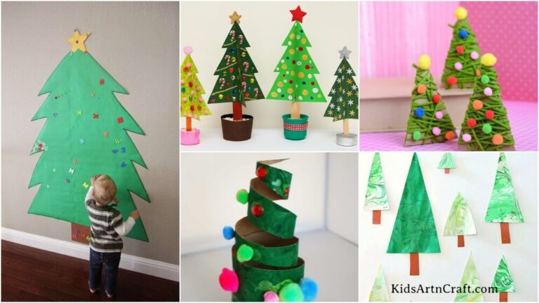 Christmas Tree Ideas for School Projects - Kids Art & Craft