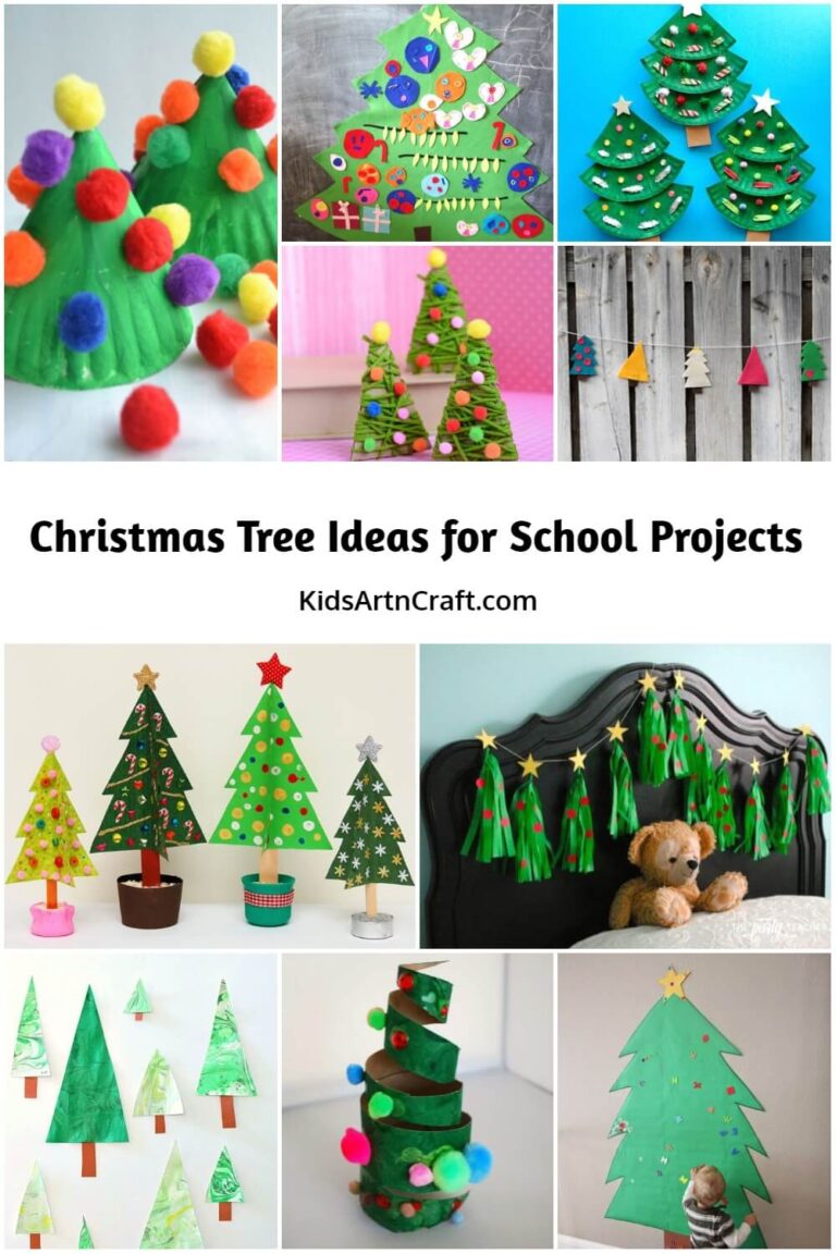 Christmas Tree Ideas for School Projects - Kids Art & Craft