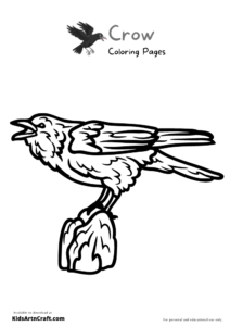 Crow Coloring Pages for Kids – Free Printables - Kids Art & Craft