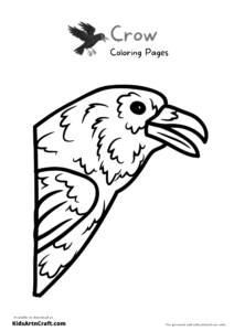 Crow Coloring Pages for Kids – Free Printables - Kids Art & Craft