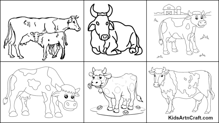 Cow Coloring Pages for Kids – Free Printables - Kids Art & Craft