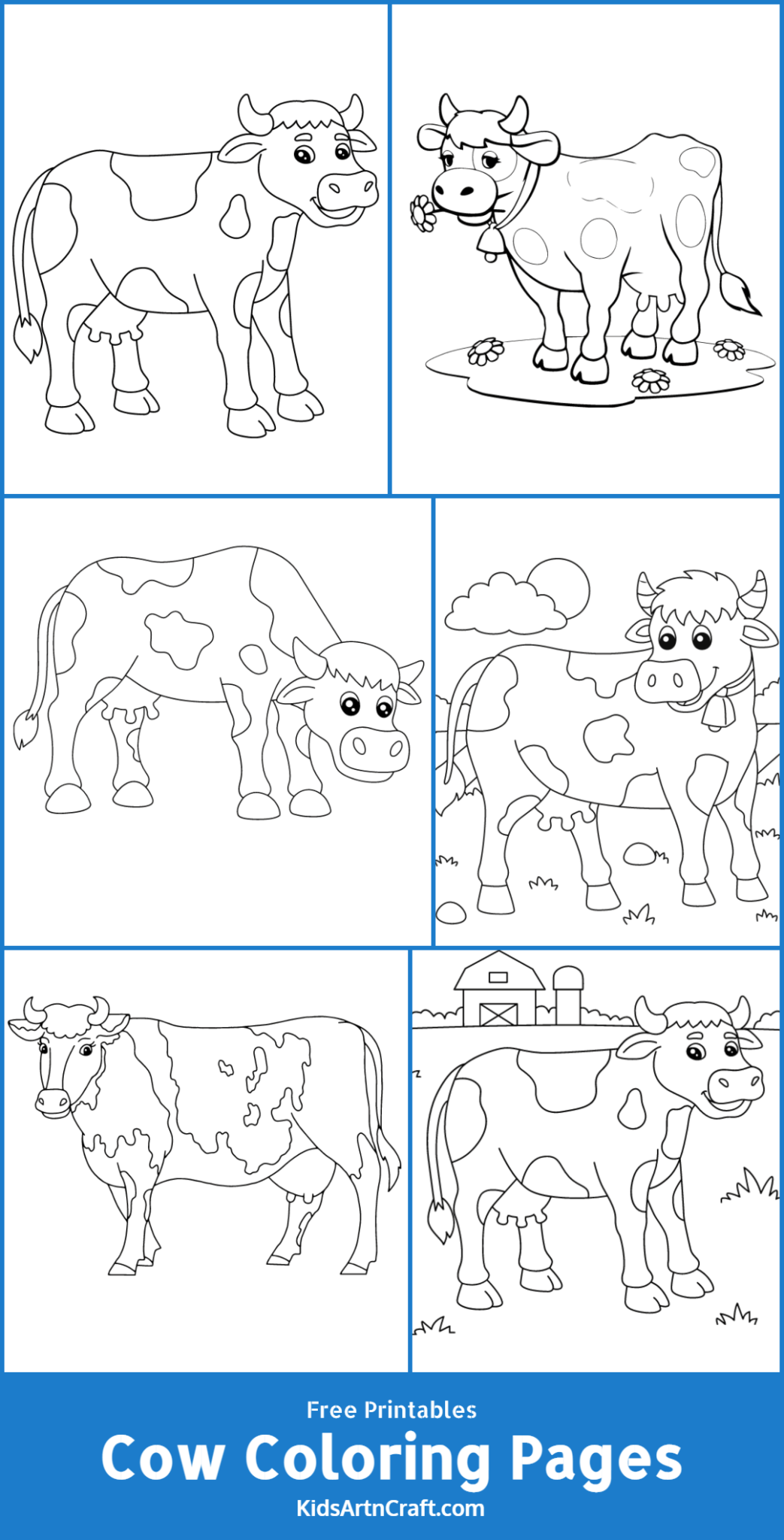 Cow Coloring Pages for Kids – Free Printables - Kids Art & Craft