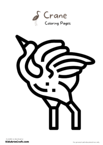 Crane Coloring Pages For Kids – Free Printables - Kids Art & Craft