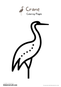 Crane Coloring Pages For Kids – Free Printables - Kids Art & Craft
