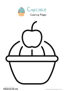 Cupcake Coloring Pages For Kids – Free Printables - Kids Art & Craft