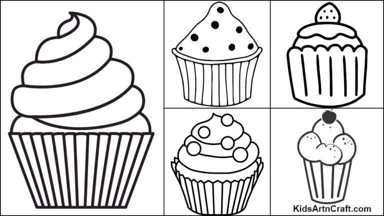 Cupcake Coloring Pages For Kids – Free Printables - Kids Art & Craft