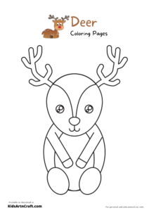 Deer Coloring Pages for Kids – Free Printables - Kids Art & Craft