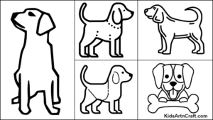 Dog & Puppy Coloring Pages For Kids - Free Printables - Kids Art & Craft