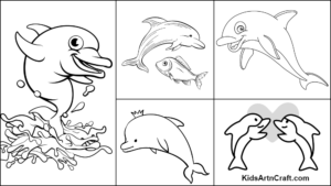 Dolphin Coloring Pages for Kids – Free Printables - Kids Art & Craft