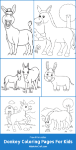 Donkey Coloring Pages for Kids – Free Printables - Kids Art & Craft