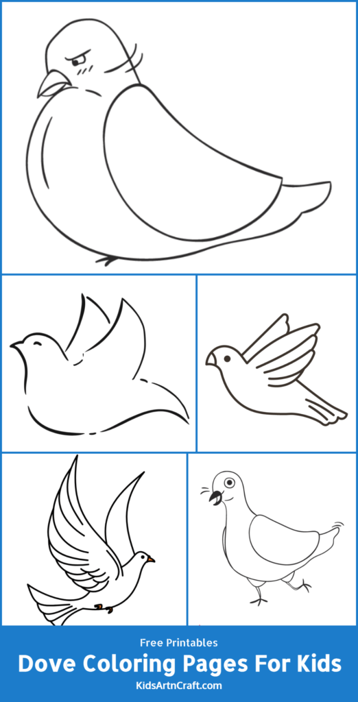 Dove Coloring Pages For Kids – Free Printables - Kids Art & Craft