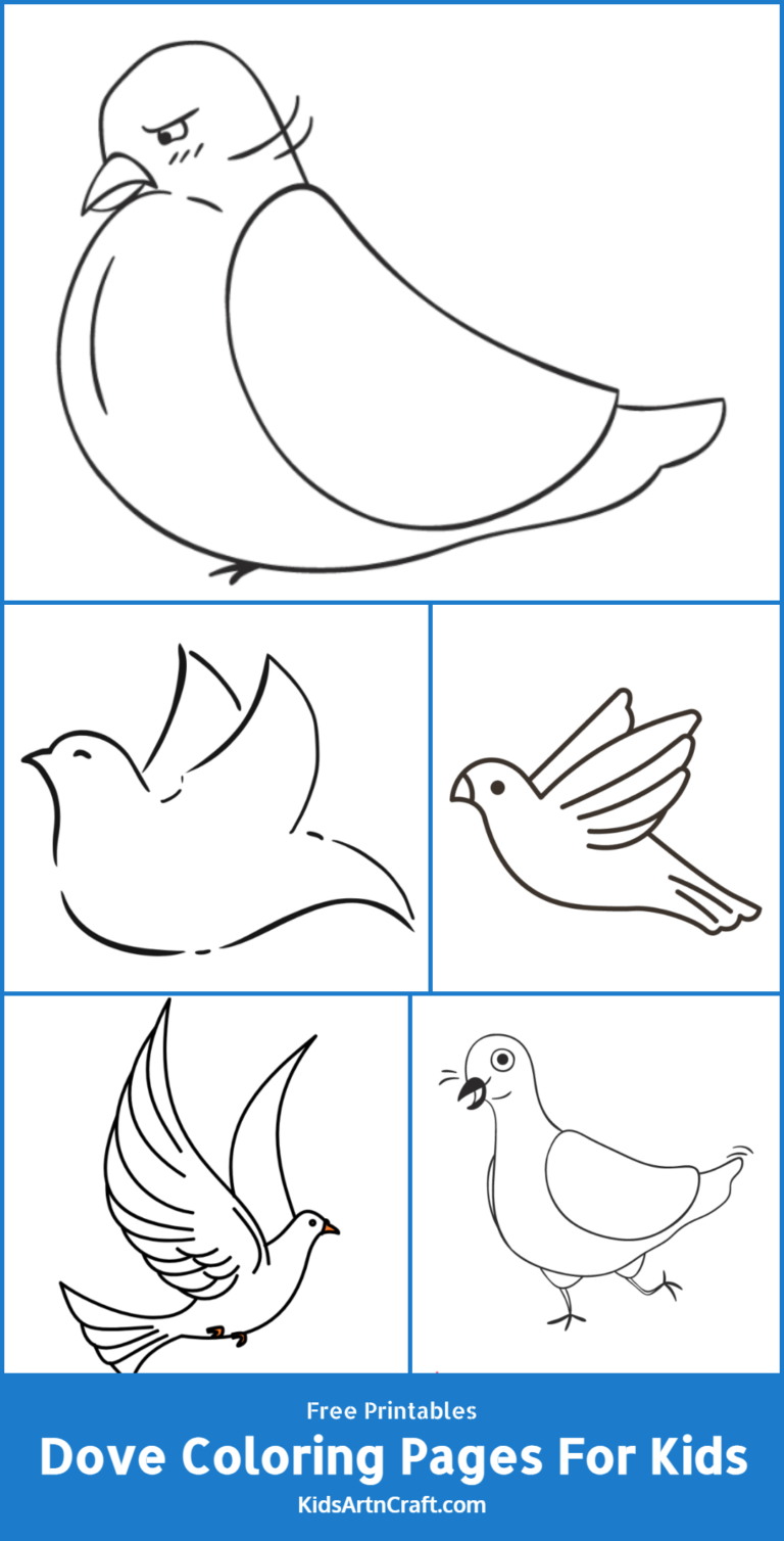 Dove Coloring Pages For Kids – Free Printables - Kids Art & Craft