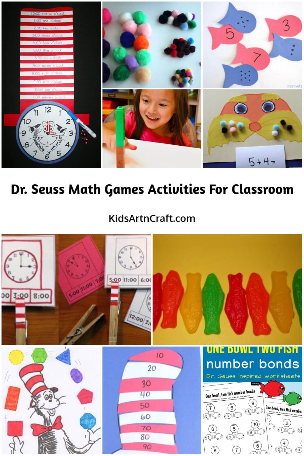 Dr. Seuss Math Activities & Games For Classroom - Kids Art & Craft