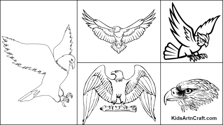 Eagle Coloring Pages for Kids – Free Printables - Kids Art & Craft