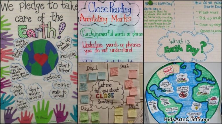 Earth Day Anchor Charts for School - Kids Art & Craft