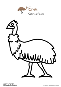 Emu Coloring Pages For Kids – Free Printables - Kids Art & Craft