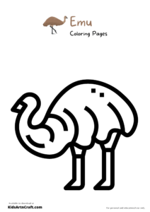 Emu Coloring Pages For Kids – Free Printables - Kids Art & Craft