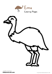 Emu Coloring Pages For Kids – Free Printables - Kids Art & Craft