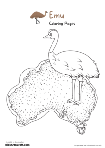 Emu Coloring Pages For Kids – Free Printables - Kids Art & Craft