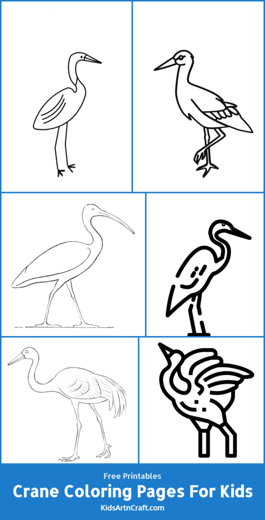 Crane Coloring Pages For Kids – Free Printables - Kids Art & Craft
