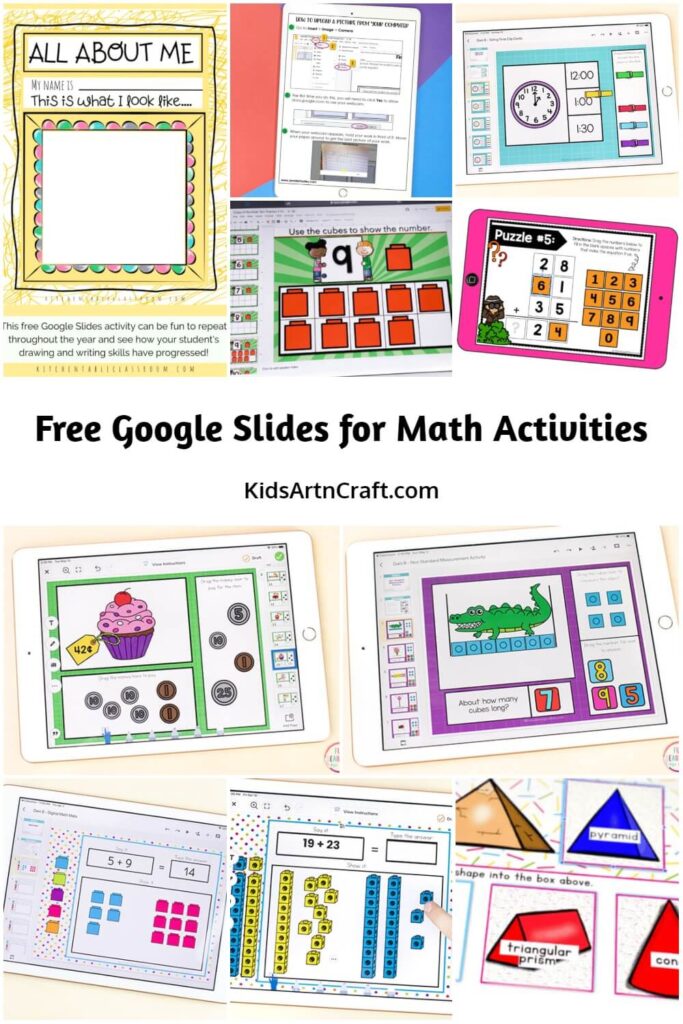 Free Google Slides for Math Activities - Kids Art & Craft