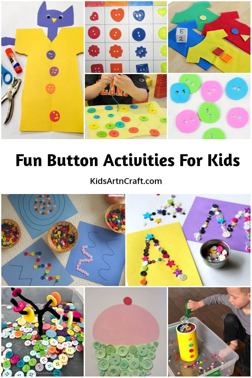 Fun Button Activities for Kids - Kids Art & Craft