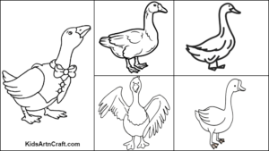 Goose Coloring Pages For Kids – Free Printables - Kids Art & Craft