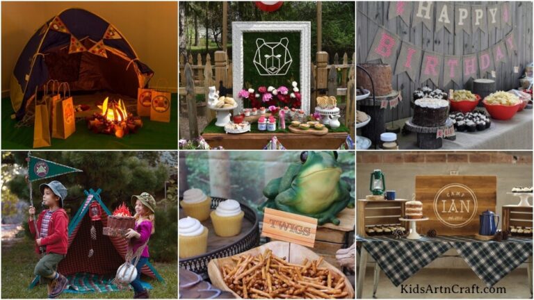 Indoor Camping Party Ideas - Kids Art & Craft