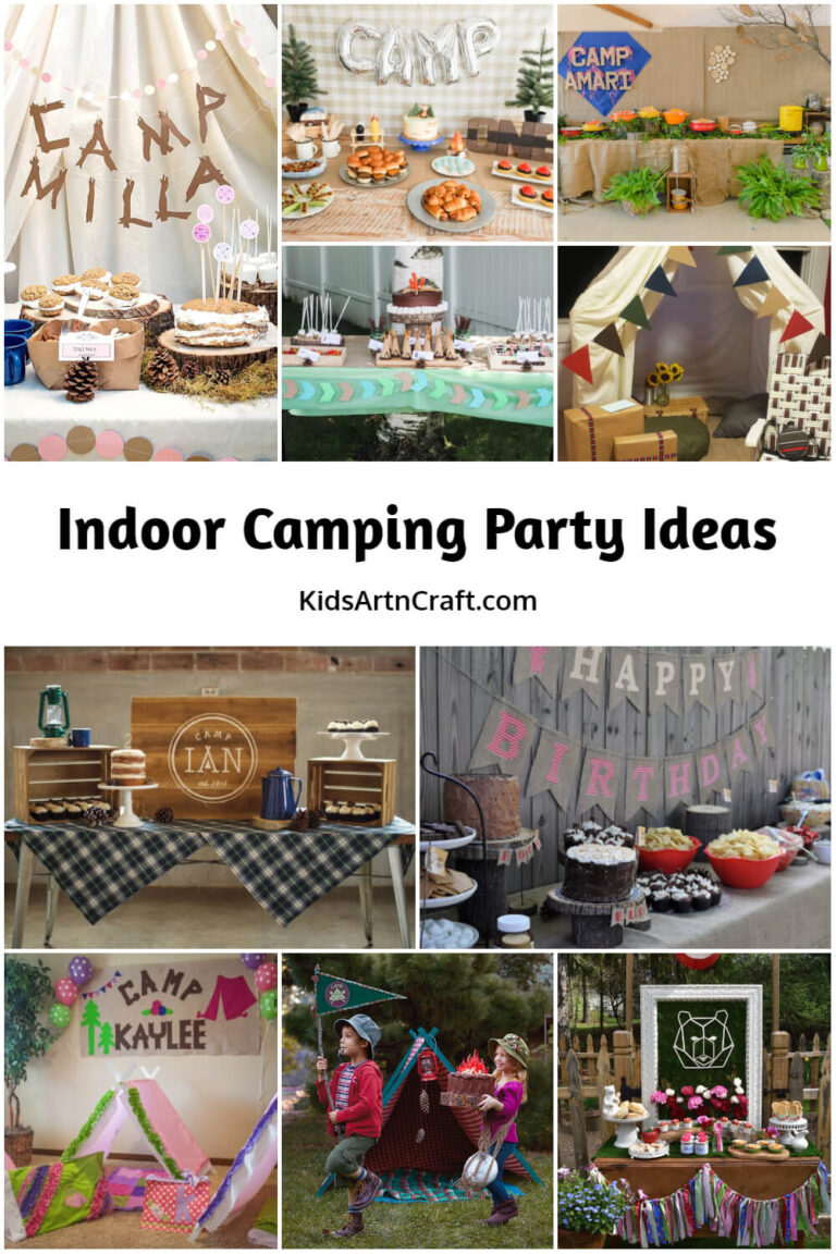Indoor Camping Party Ideas - Kids Art & Craft