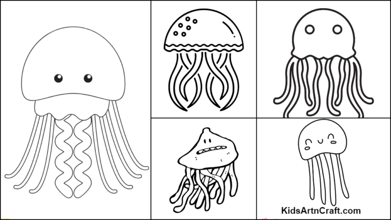 Jellyfish Coloring Pages For Kids – Free Printables - Kids Art & Craft