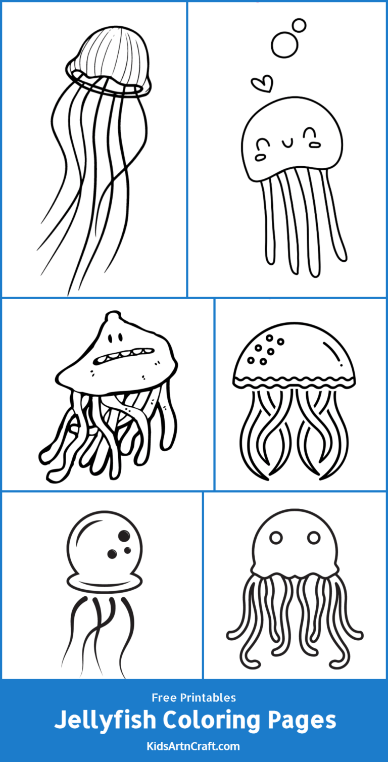 Jellyfish Coloring Pages For Kids – Free Printables - Kids Art & Craft