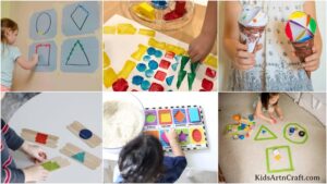 Kindergarten Activities for Teaching Shapes - Kids Art & Craft