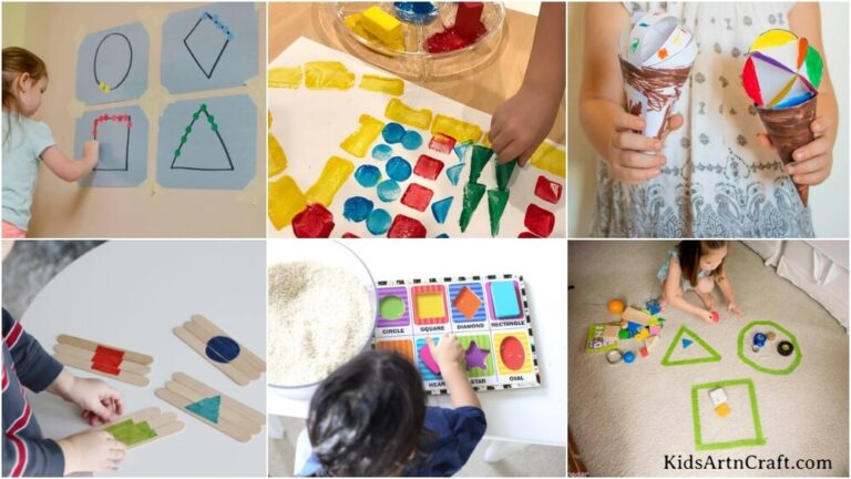 Kindergarten Activities for Teaching Shapes - Kids Art & Craft