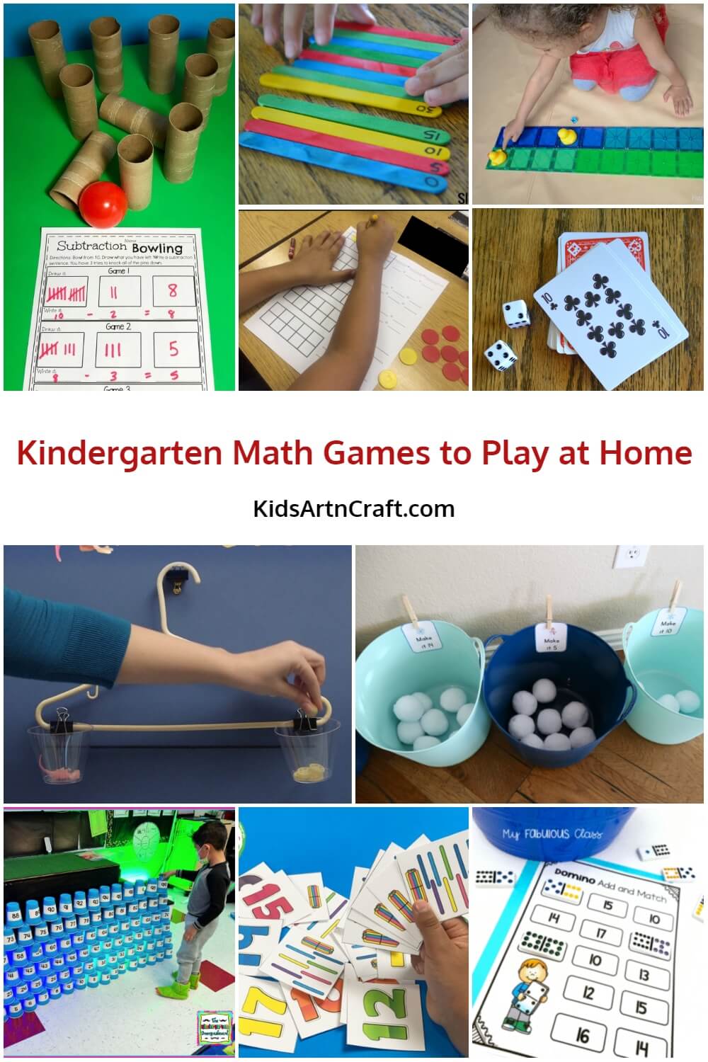 Kindergarten Math Games to Play at Home - Kids Art & Craft