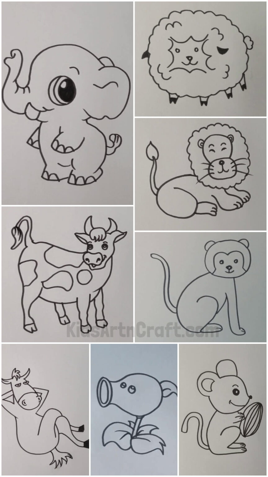 Learn to Make Cute Animals in Simple Steps - Kids Art & Craft
