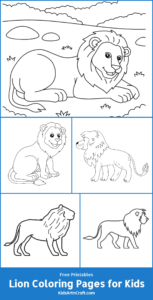Lion Coloring Pages for Kids - Free Printables - Kids Art & Craft