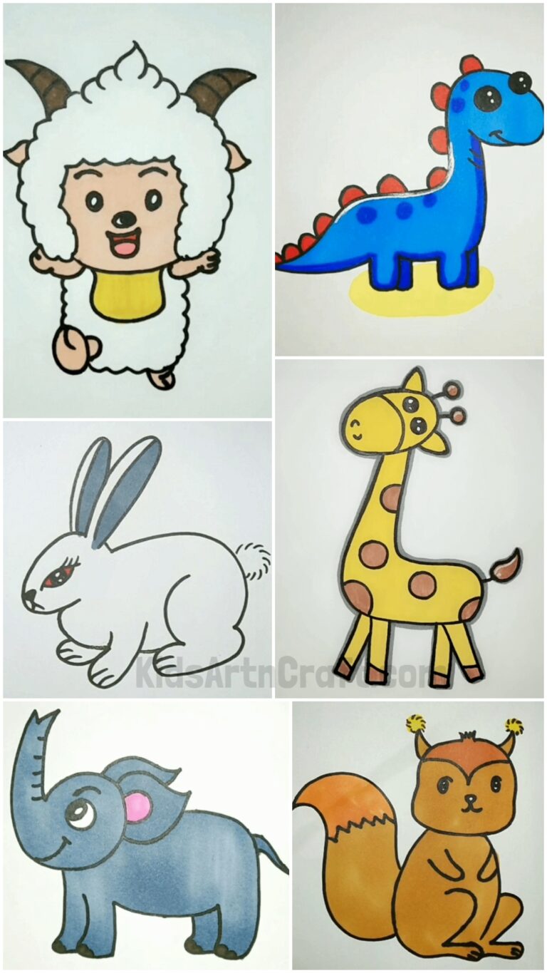 Lovely Animal Drawings for Kids - Kids Art & Craft