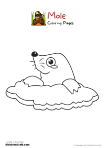 Mole Coloring Pages For Kids – Free Printables - Kids Art & Craft